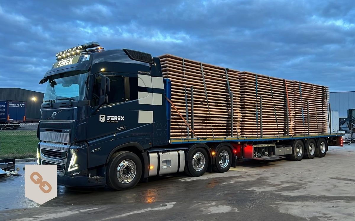 Eerste rit nieuwe truck - Ferex